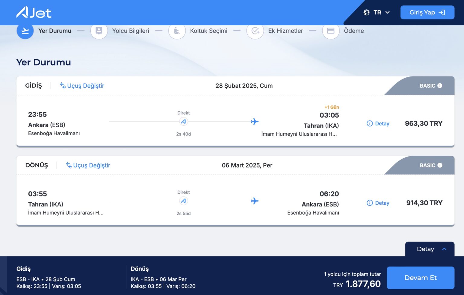 Ajet 9 Euro Yurt Dışı Bilet Kampanyası - Ucuza Uçak